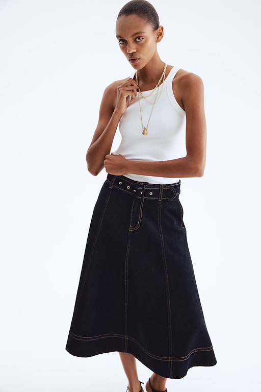 A-LINE DENIM SKIRT