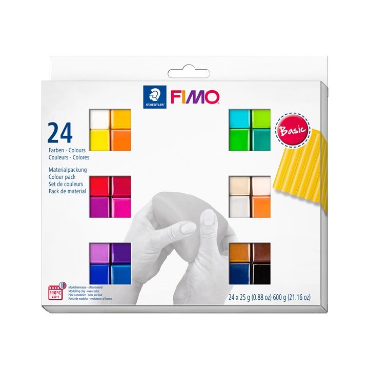 FIMO Mekana polimerna glina Set Basic Colors 24k25g