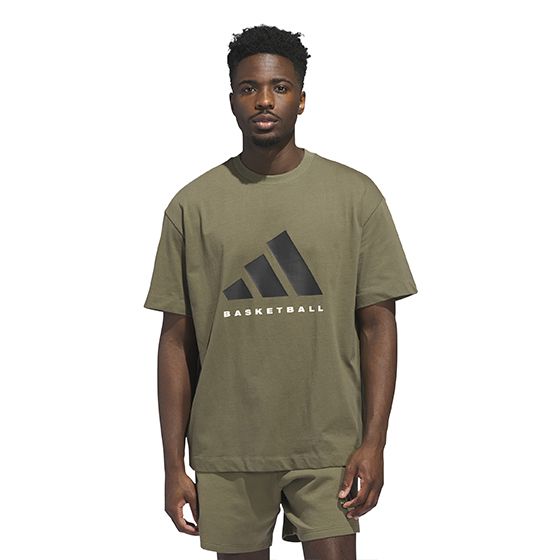 BASKETBALL SHORT SLEEVE TEE 'OLIVE STRATA'