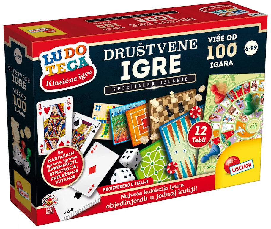 Drustvene igre SR Ludoteka 100 drustvenih igara Lisciani RS68791