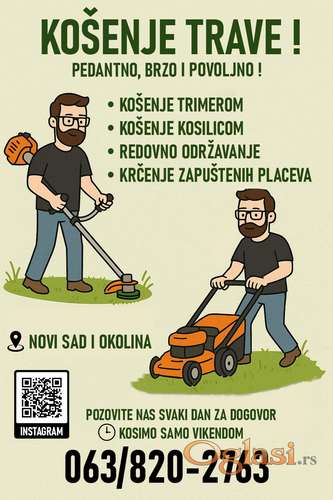 Kosenje trave Novi Sad