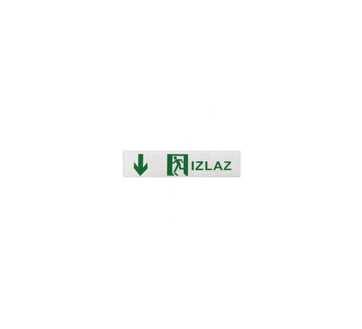 BB link Nalepnica za panik lampu - Izlaz dole 22,1 cm x 4,7 cm 22,1*4,7CM IZL DOLE