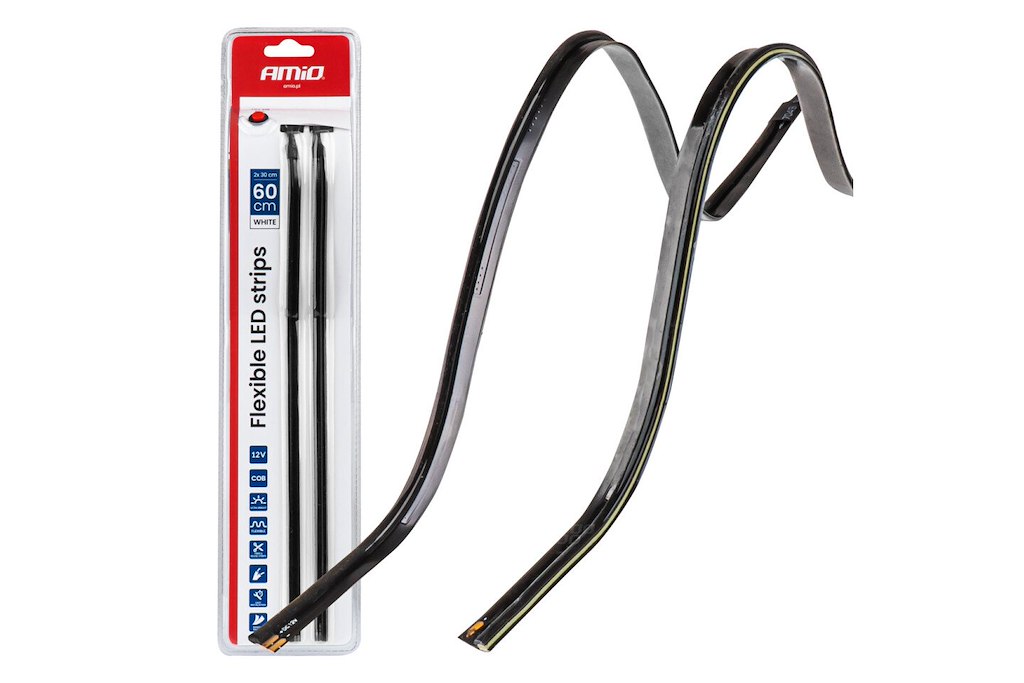 LED trake za stranu automobila bele 2x30cm 12V AMIO-04575 Proizvod meseca