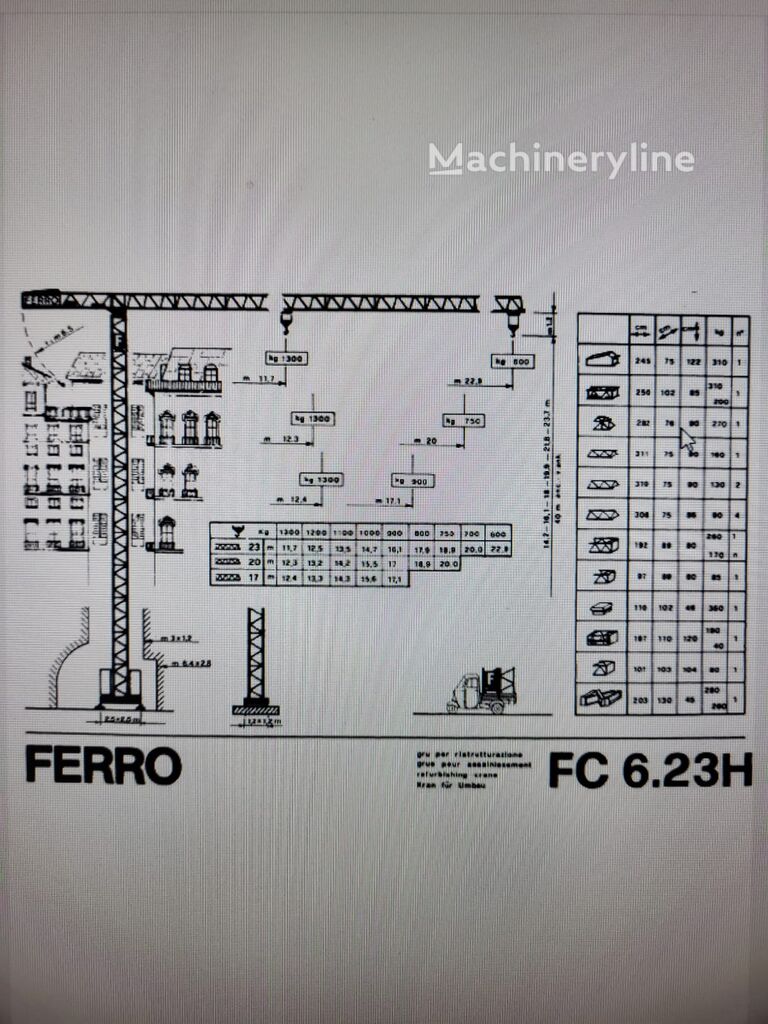 Comedil FC 6.23 toranjska dizalica