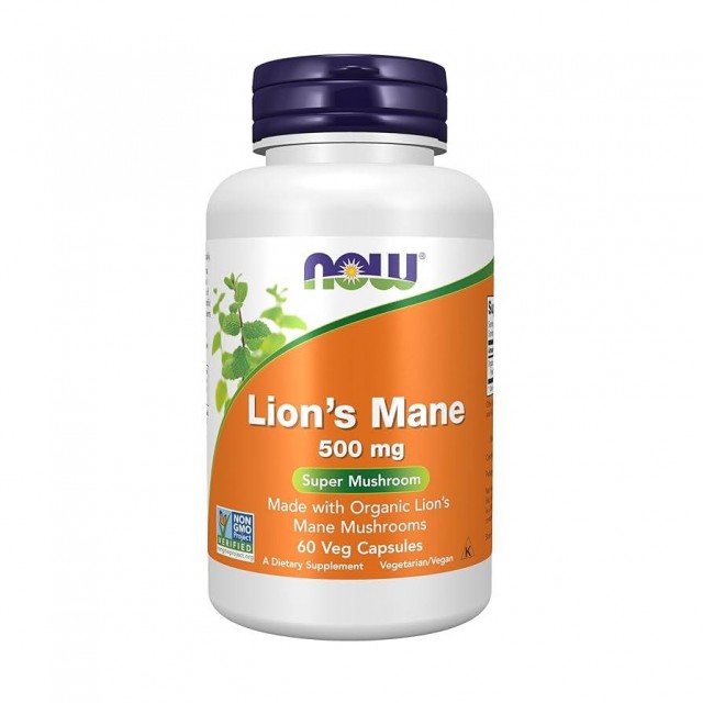 NOW LIONS MANE 60 X 500MG KAPSULE