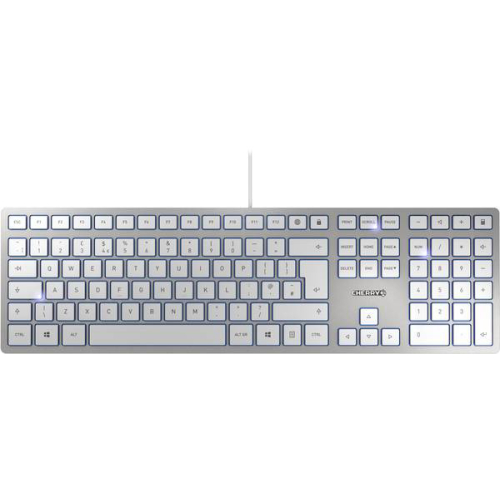 Cherry KC-6000 Slim tastatura, YU, bela/srebrna