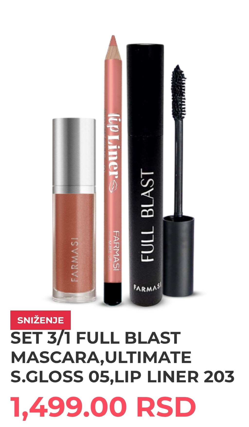Make up set: full blast maskara Kosta koliko i ceo set. sjaj i olovka