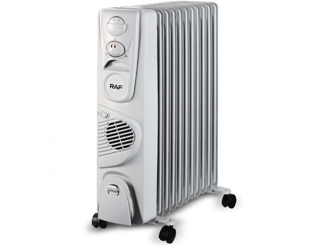 Raf R.1131w Uljni Radijator Sa Ventilatorom 11 Rebara Beli 2900w