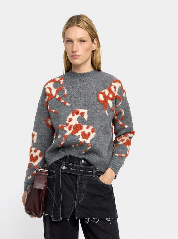 JACQUARD KNIT SWEATER