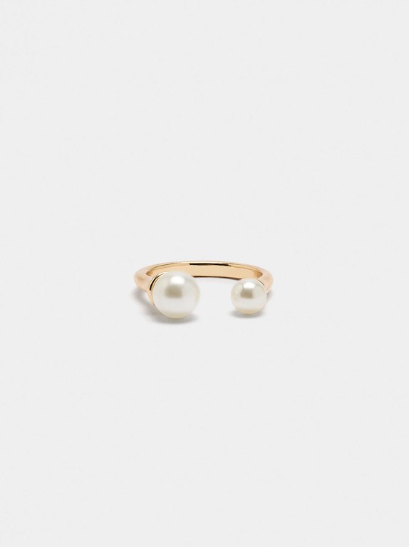 OPEN RING WITH PEARLS