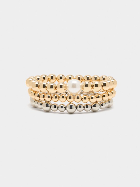 SET OF THREE BICOLOR ELASTIC BRACELETS