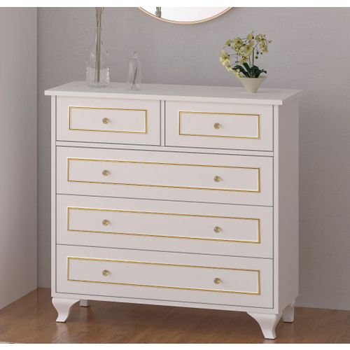Rb-091 Matte White Dresser