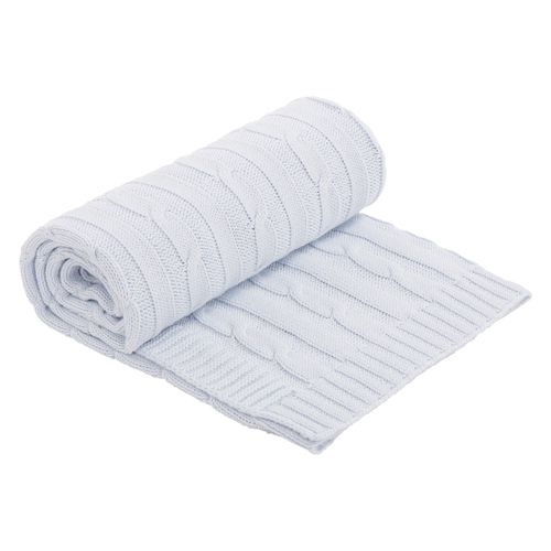 Kikka Boo Pleteno baby ćebence 75x100 Light Blue