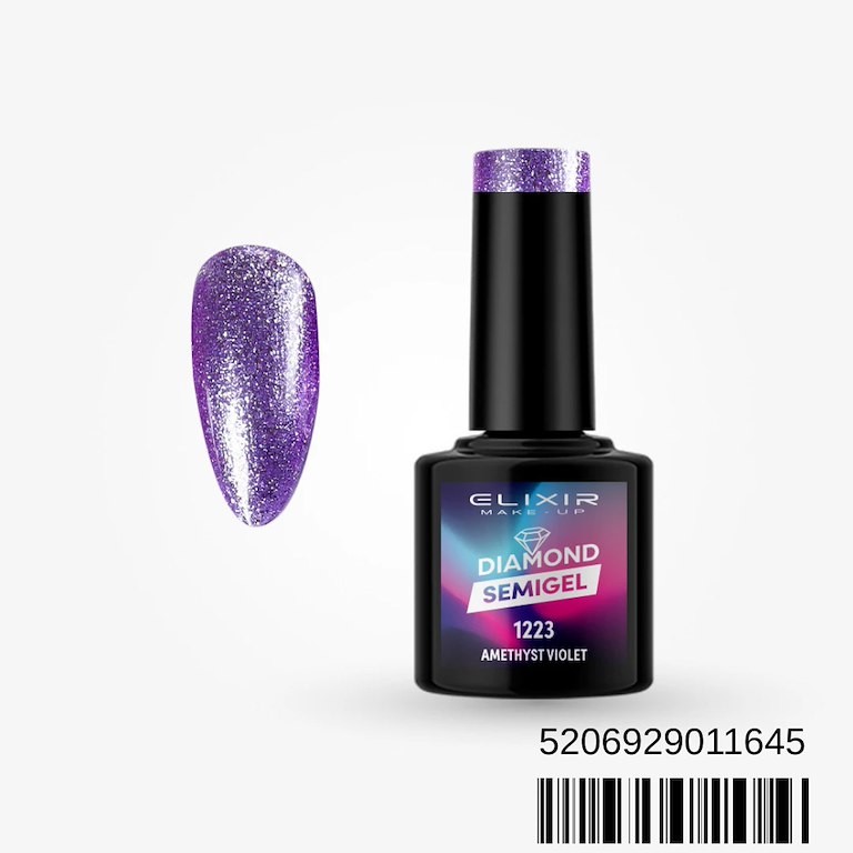 ELIXIR SEMI GEL LAK U BOJI 8ML 1223 LASER DIAMOND AMETHYST VIOLET