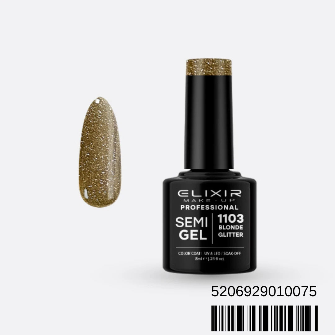 ELIXIR SEMI GEL LAK U BOJI 8ML 1103 BLONDE GLITTER