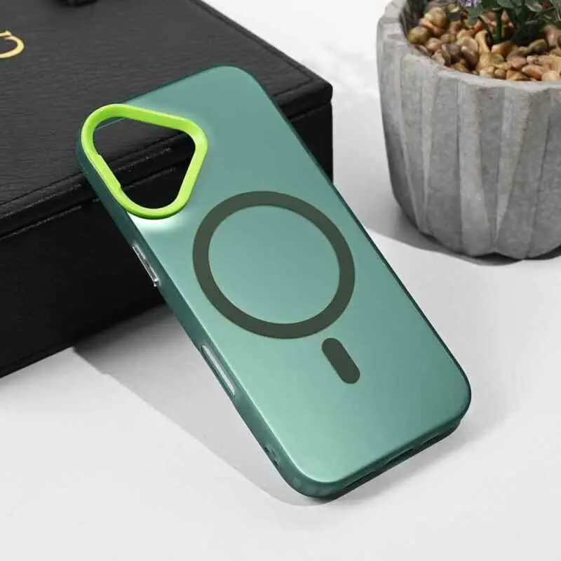 Maska Magsafe Clear za iPhone 17 6.3 zelena