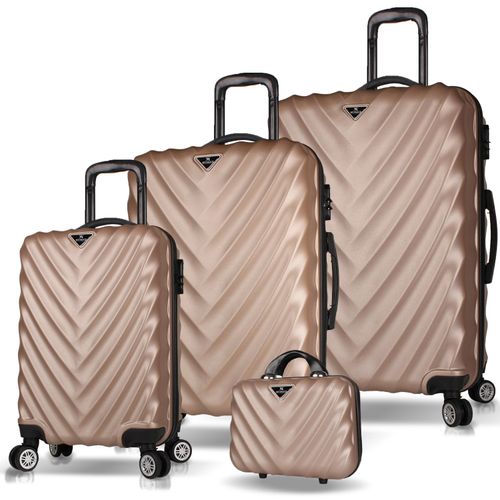7231 Gold Suitcase Set (4 Pieces)