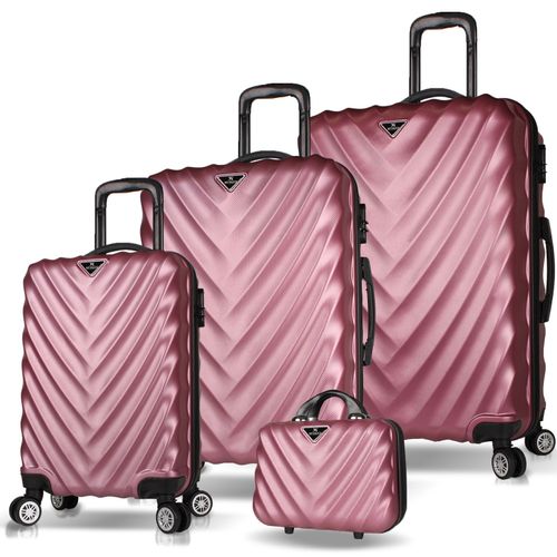 7248 Rose Gold Suitcase Set (4 Pieces)