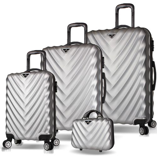 7279 Grey Suitcase Set (4 Pieces)
