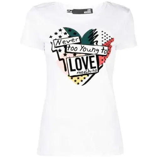 Love Moschino Ženska majica W4F732MM3876-A00, Bela