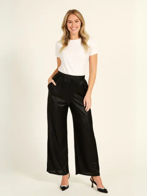 Jaded Rose Ženske pantalone Lilo, Crne
