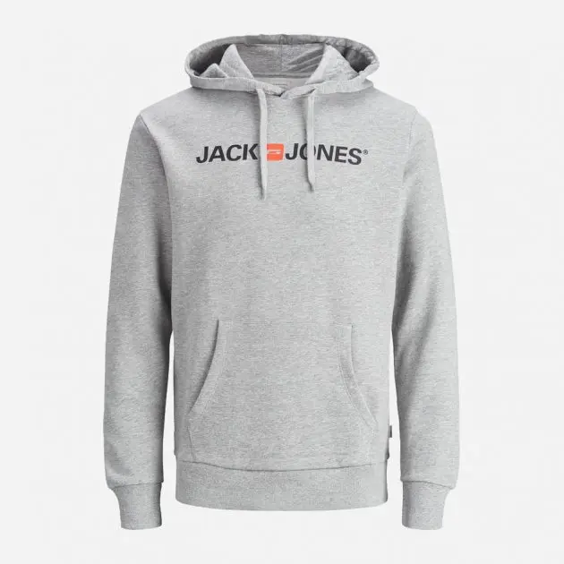JACK & JONES Muški duks 12137054 svetlosivi