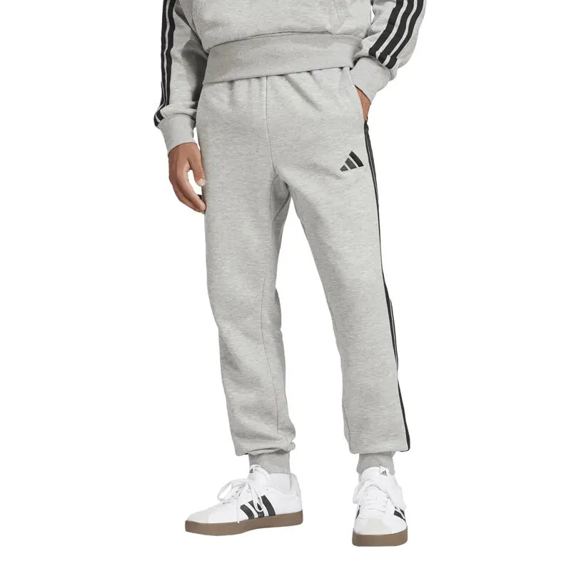 Adidas Muški donji deo trenerke Essentials 3 Strpies, Sivi