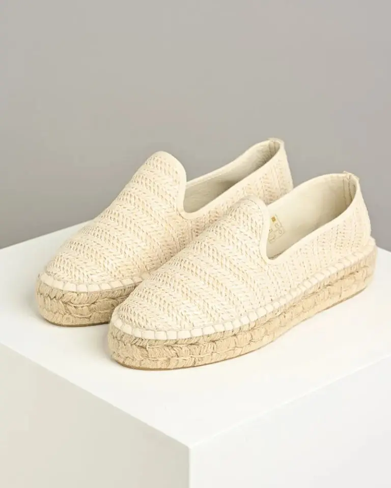 Noa Noir Ženske espadrile Raffia White, Bež