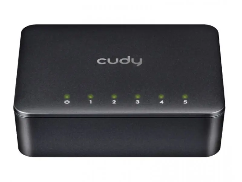 CUDY Svič FS105D, 5 porta, 10/100 Mbps, crni