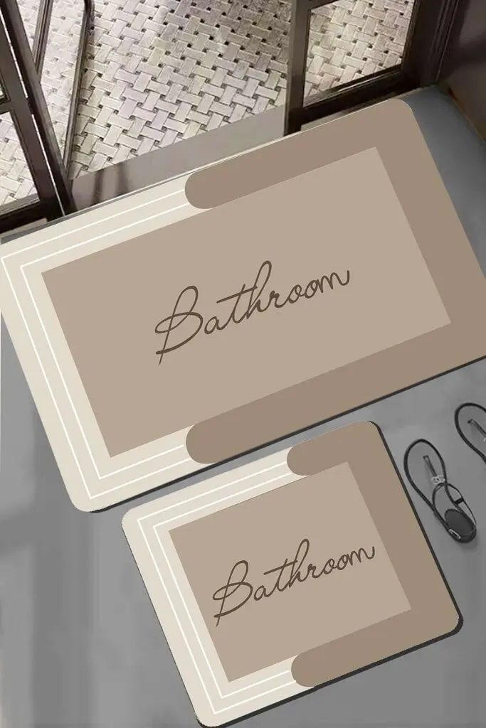 L'essentiel Maison Set prostirki za kupatilo Nakoe, 2 komada, Bež