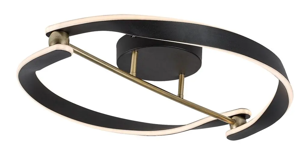 Rabalux Plafonjera Adalind, LED 40W, 3000K, 60cm, Crno - zlatna