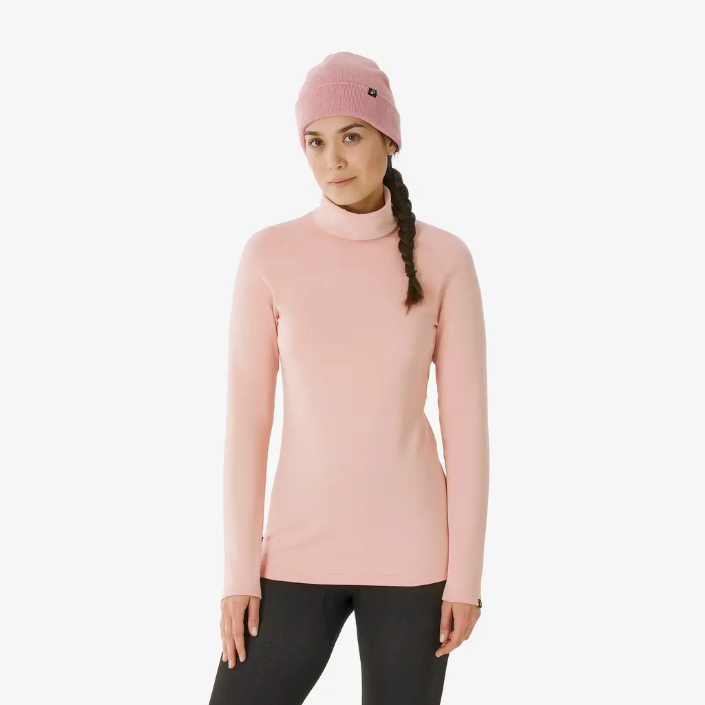 Roze ženska topla i prozračna rolka podmajica za skijanje BL 500