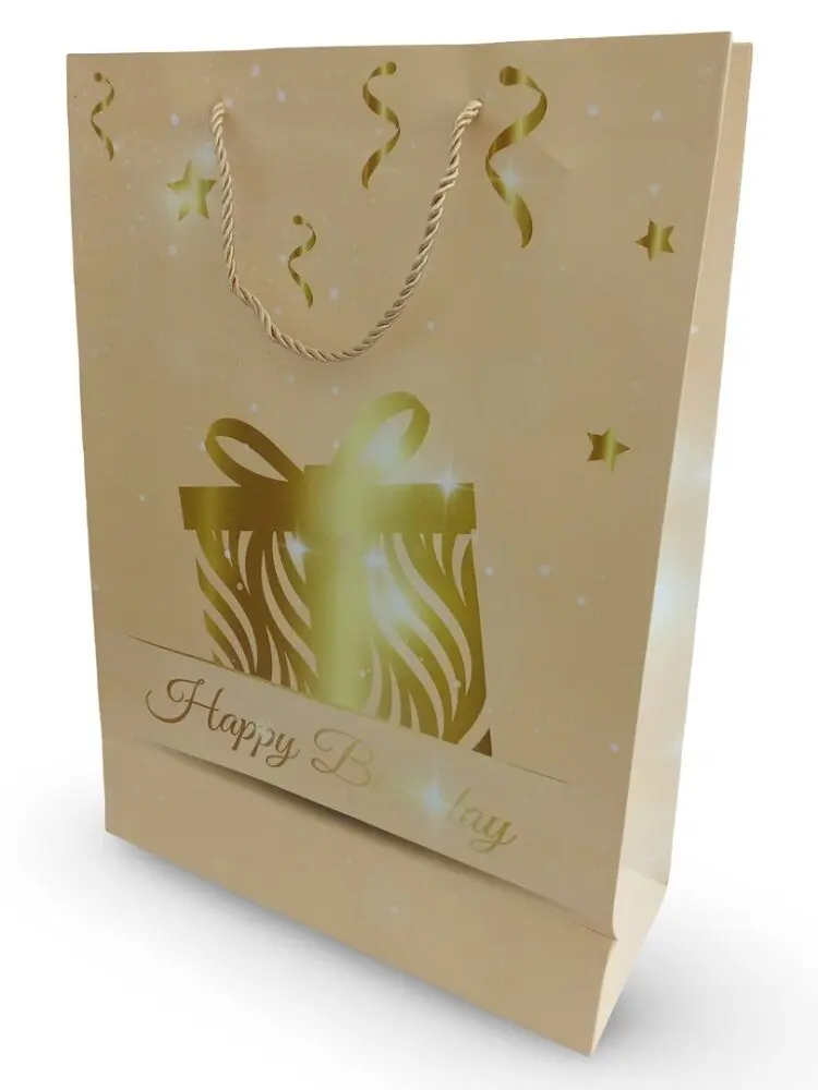 Ukrasna kesa Happy Birthday bez, Velika, 30x41,5x12