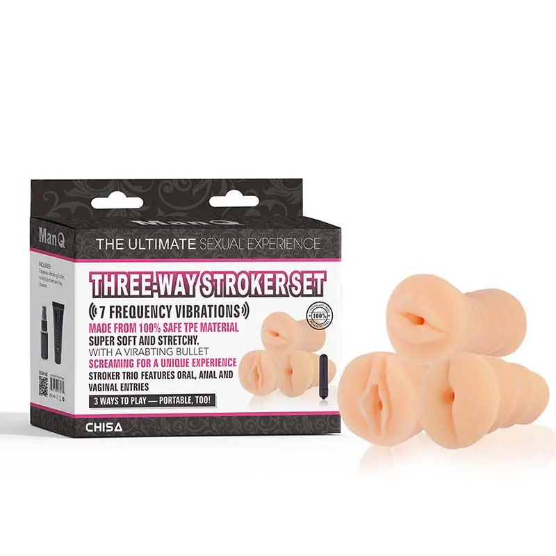 Set veštačkih vagina Three Way Stroker, Boja kože