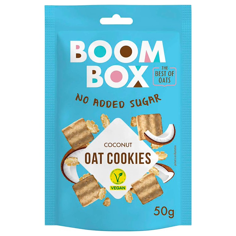 Boom Box Ovseni keks, Kokos, 50g
