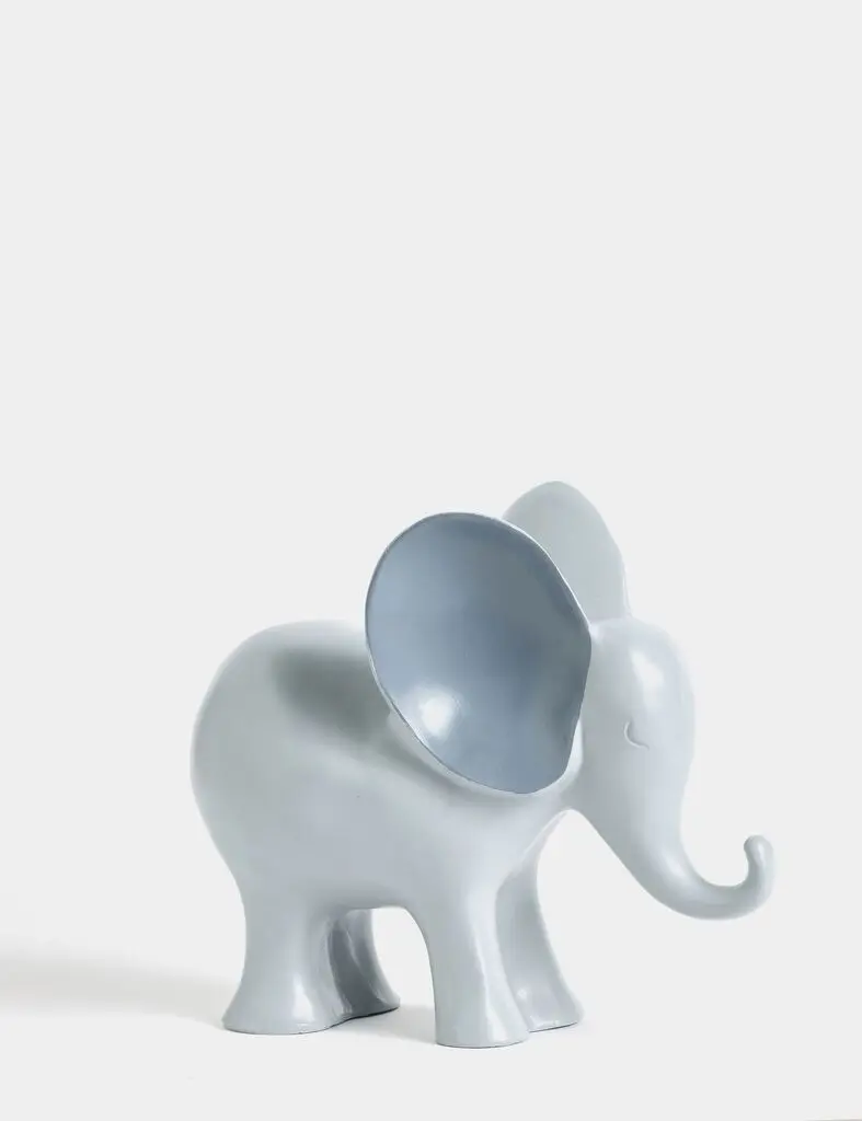Aberto Design Dekorativna figura Slon, 11x23x26cm, Siva