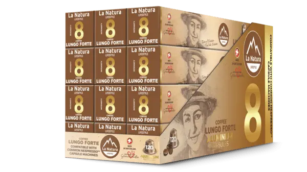 La Natura Lifestyle ALU Kafa Lungo Forte BAG ND DACH MK, 12x10