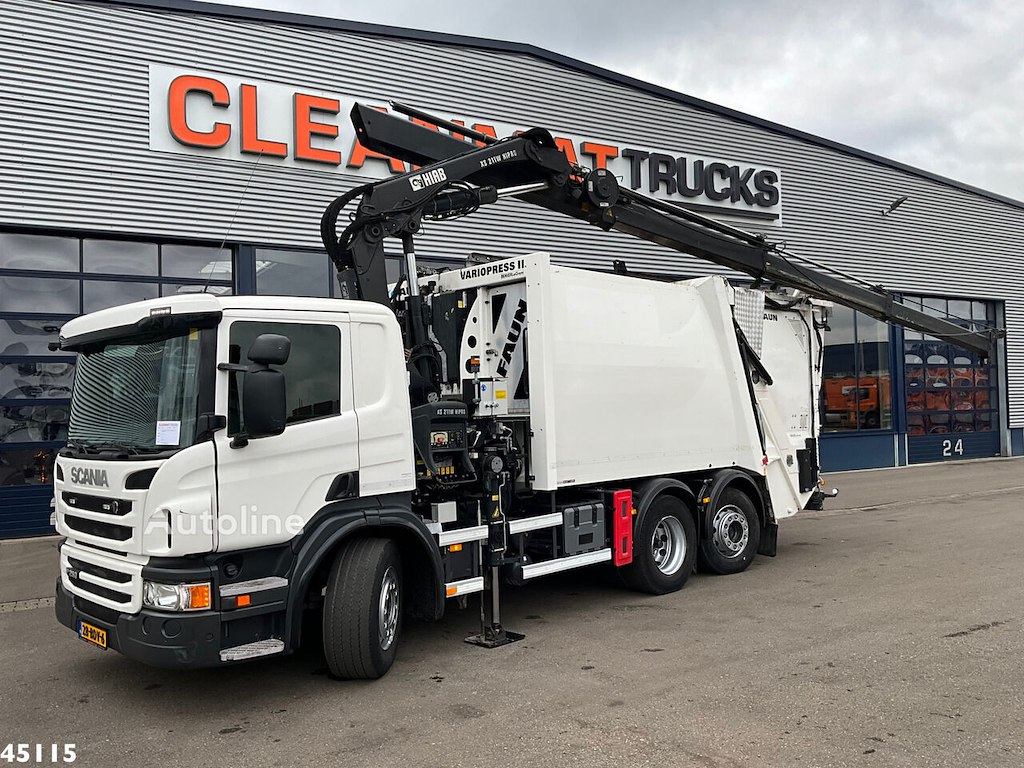 Scania P 250 Euro 6 Hiab 21 Tonmeter laadkraan Just 146.000 km! kamion za smeće