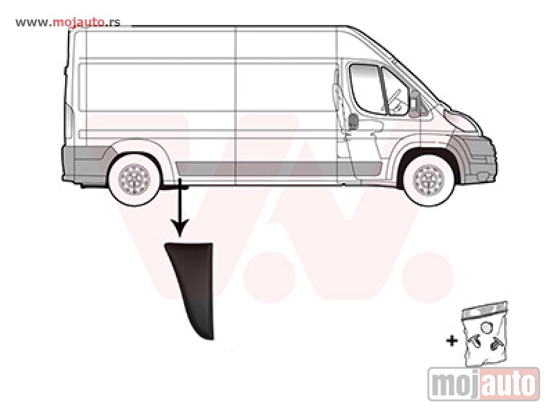Citroen Jumper Lajsna Zadnjeg Blatobrana Desno Kratki 06-20,NOVO
