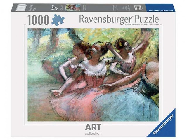 Puzzle slagalica 1000 delova Edgar Dega - Četiri balerine na pozornici Ravensburger ART 12001318