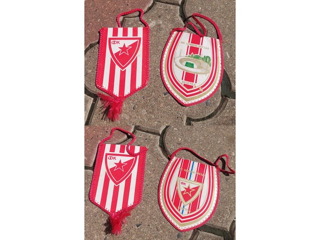 2 ZASTAVICE EX YU FK CRVENA ZVEZDA