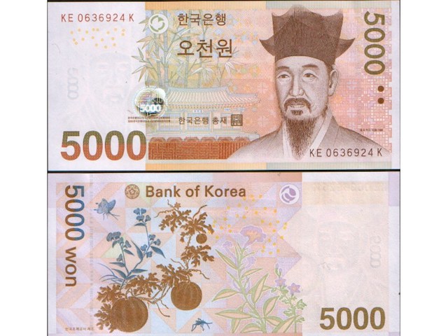 Južna Korea 5000 Won 2006. UNC.