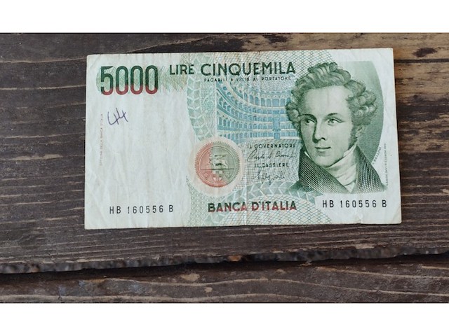 ITALIJA 5000 LIRA 1985
