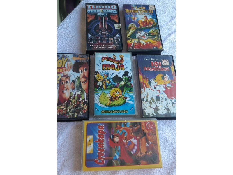 VHS kasete Lot crtaći za decu