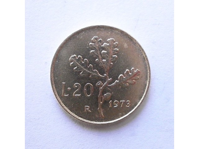 Italija 20 lira 1973