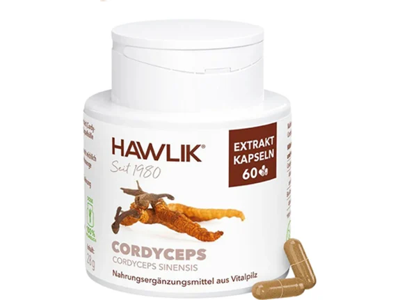 Hawlik Organic Cordyceps ekstrakt 60 kapsula - Kordiceps kapsule