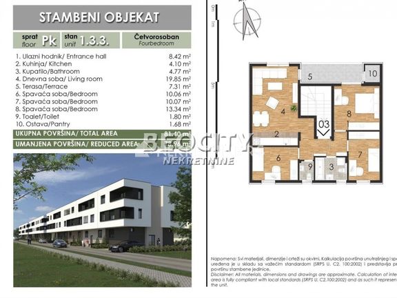 Novi Sad, Adice, , 4.0, 78m2, 120900EUR