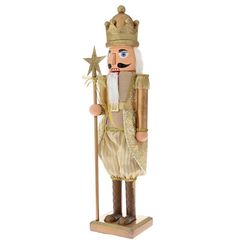 NG figura GOLD NUTCRACKER HOLDING A SCEPTER 80CM 79373 - ILD