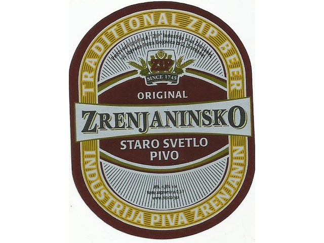 Zrenjaninsko Pivo etiketa
