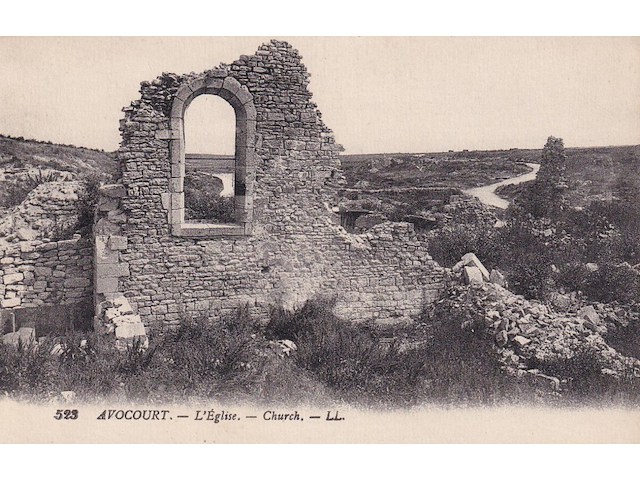 Francuska-Avocort rusevine crkve posle WWI (R27)